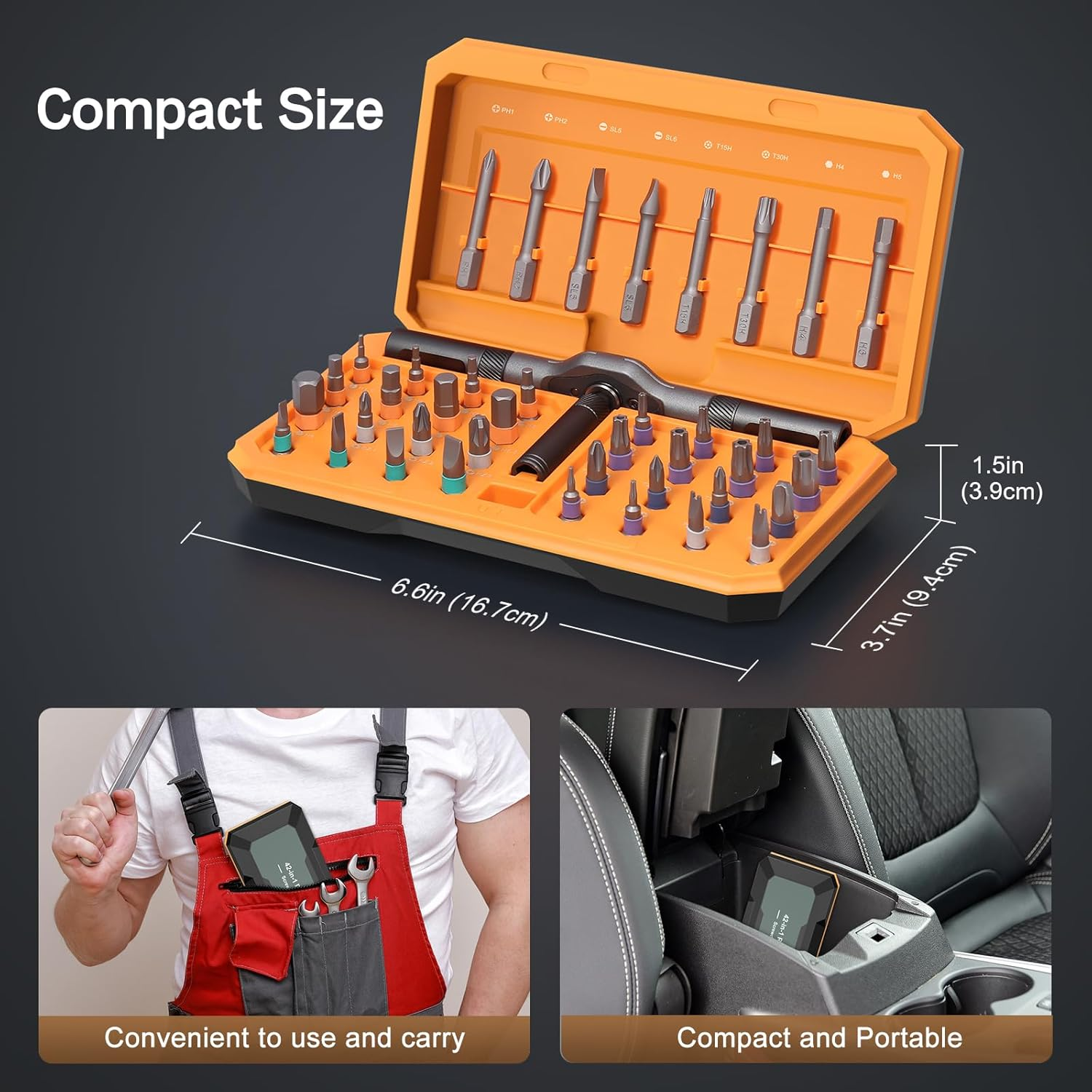 Magnetic Screwdriver Set 42 In 1 , DIY Ratchet Screwdriver Set With 40 ...